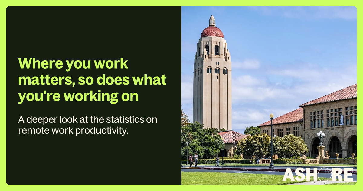 Where you work matters, so does what you're working on